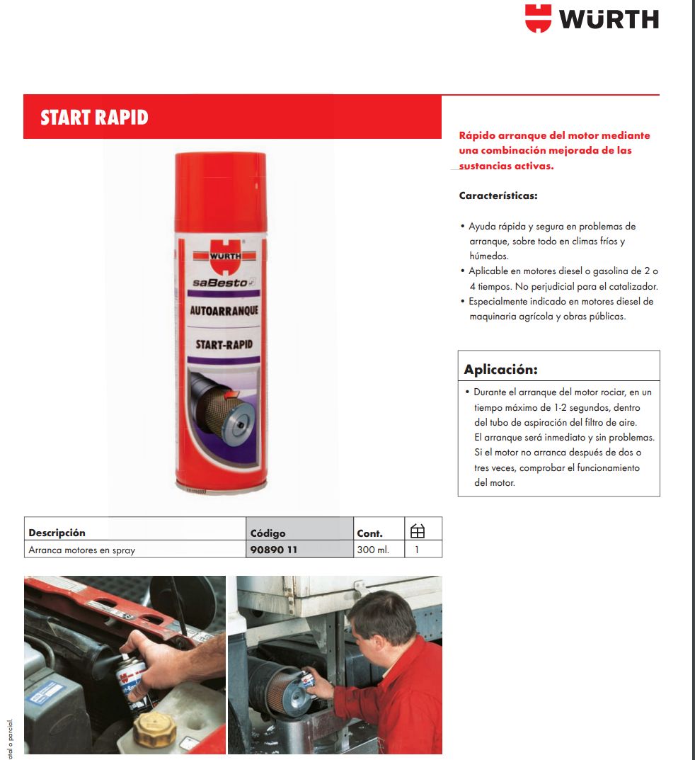 Arrancamotores (AUTOARRANQUE-ARRANCADOR) en Aerosol de Acción ...